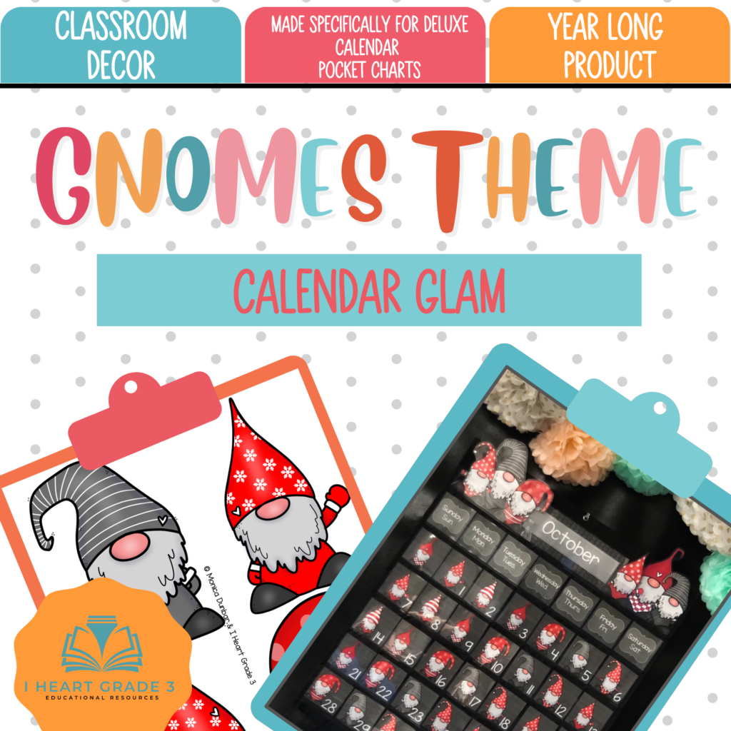 Calendar Glam: Gnomes Theme | Made By Teachers