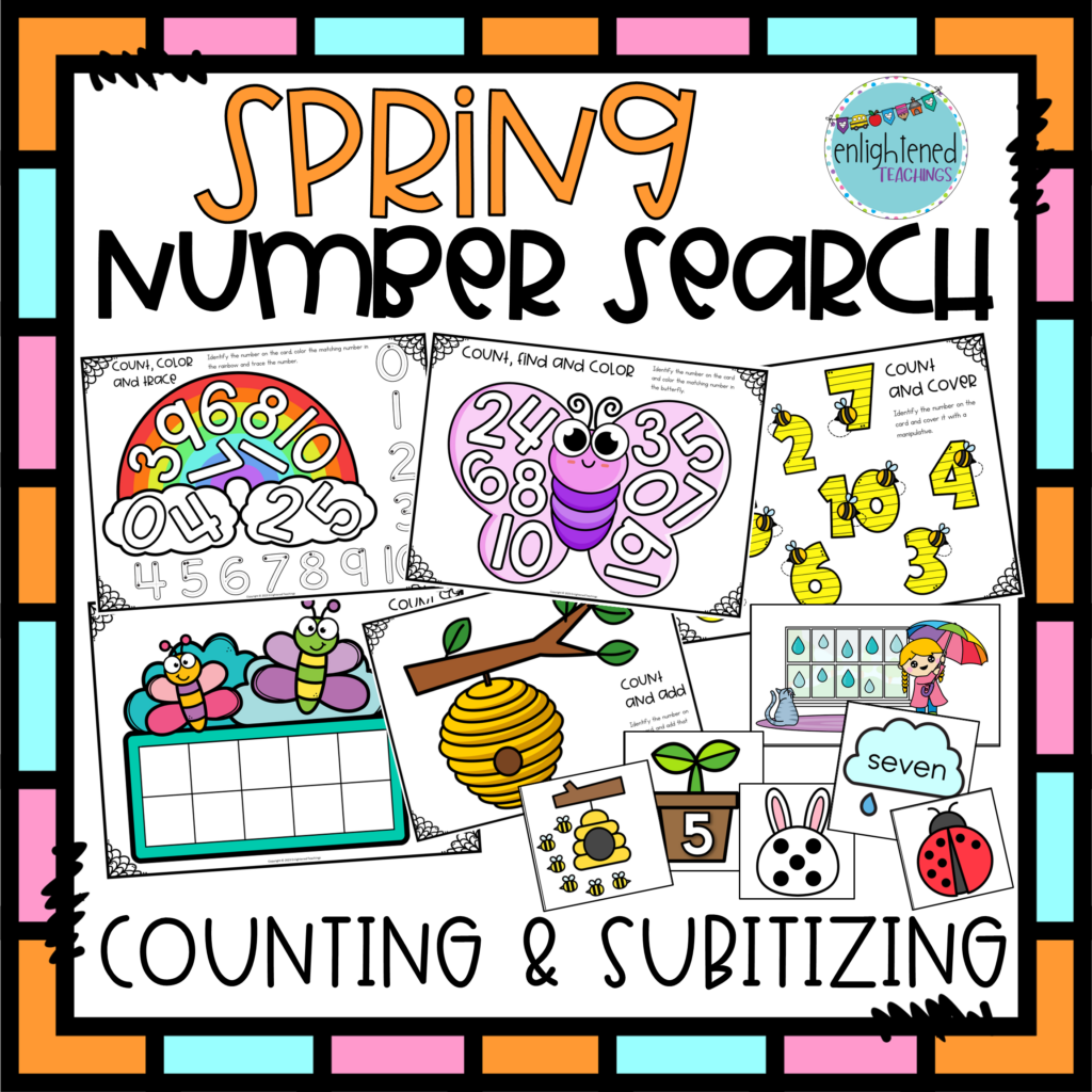 Spring Number Mats Spring Counting Subitizing Number Sense March Math ...