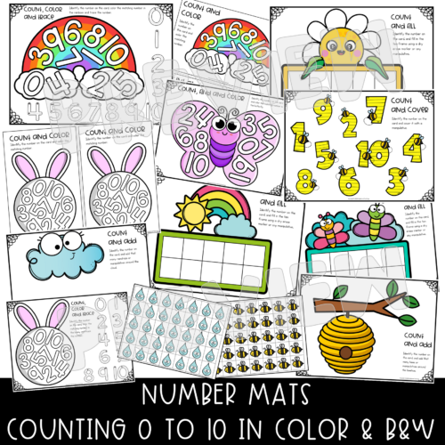 Spring Number Mats Spring Counting Subitizing Number Sense March Math ...