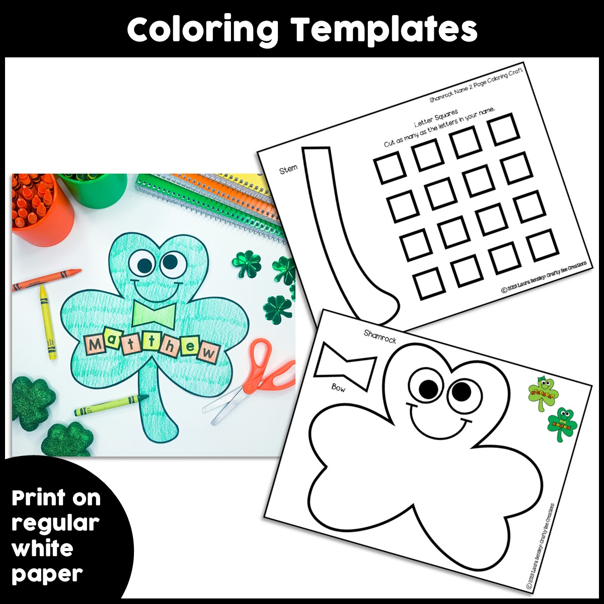 Shamrock Name Craft | St. Patrick's Day Activities | Clover Bulletin ...