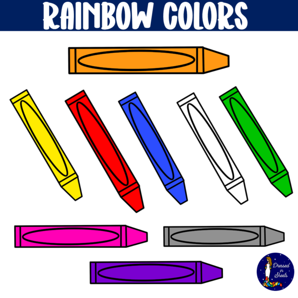 Rainbow Colors Clip Art | Made By Teachers