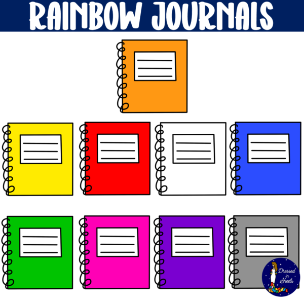 Rainbow Journals Clip Art | Made By Teachers