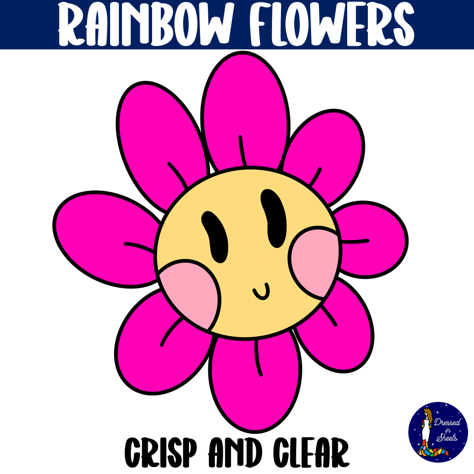 Rainbow Flowers Clip Art | Made By Teachers
