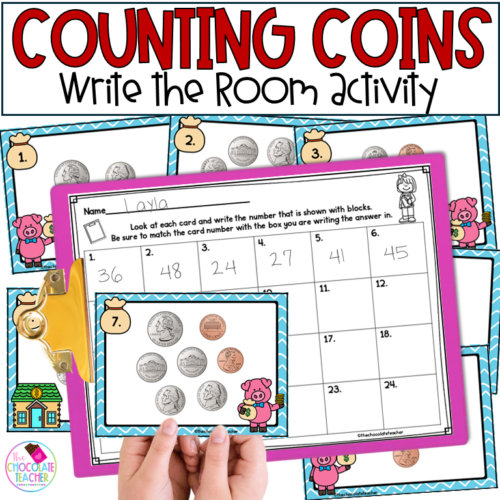 Counting Coins - Money - Math Write the Room | Made By Teachers