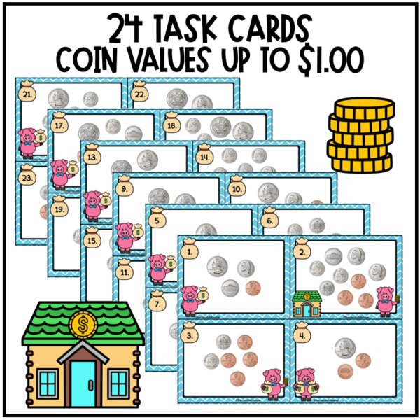 Counting Coins - Money - Math Write the Room | Made By Teachers