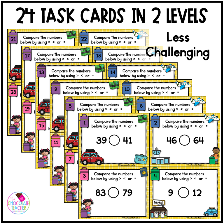 Comparing Numbers - Greater Than Less Than - Math Write the Room | Made ...
