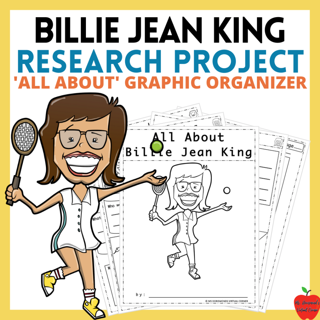 Billie Jean King All-About Research Project Graphic Organizer ...