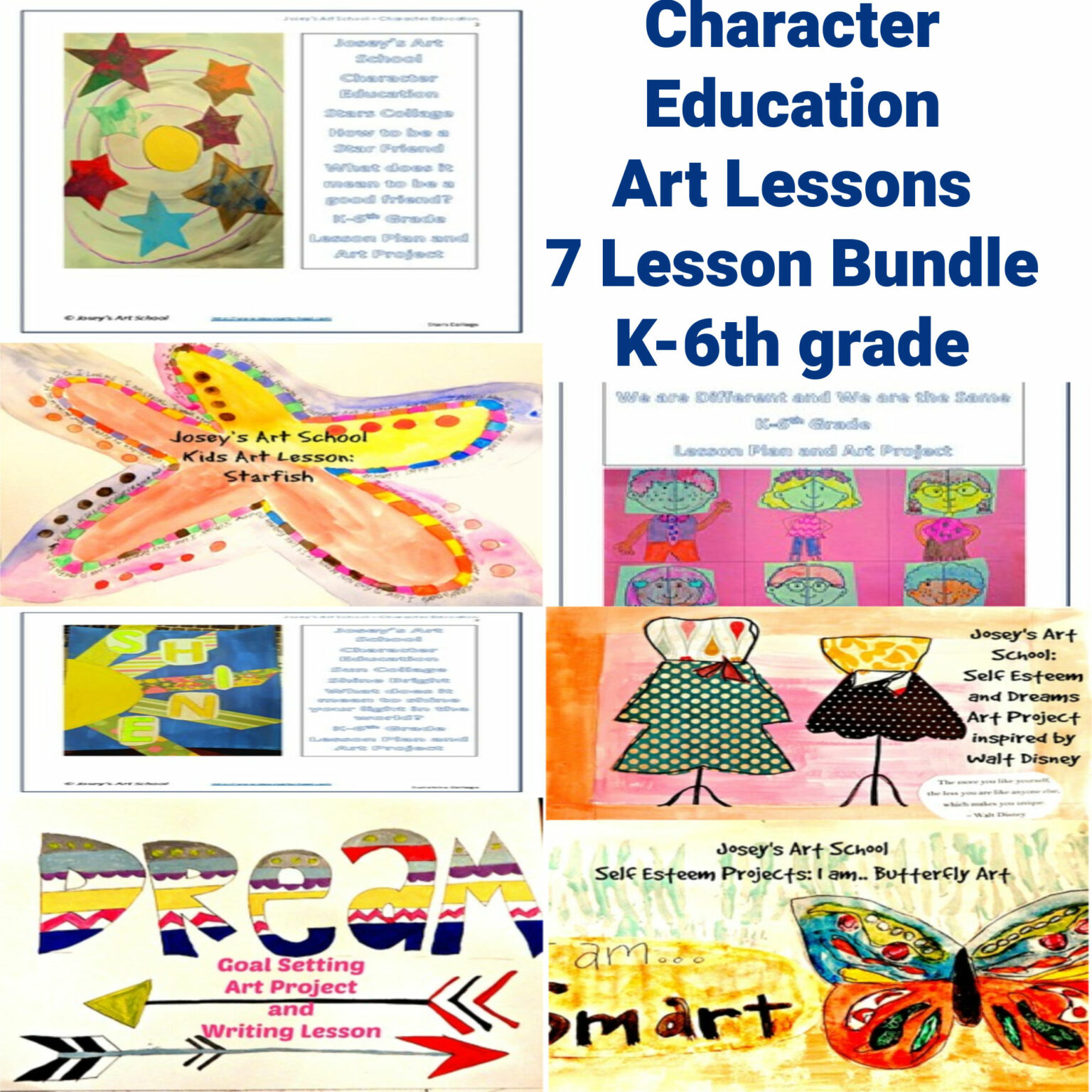 Character Education Bundle Art Lessons Kindness Counts 7 Day Activities ...