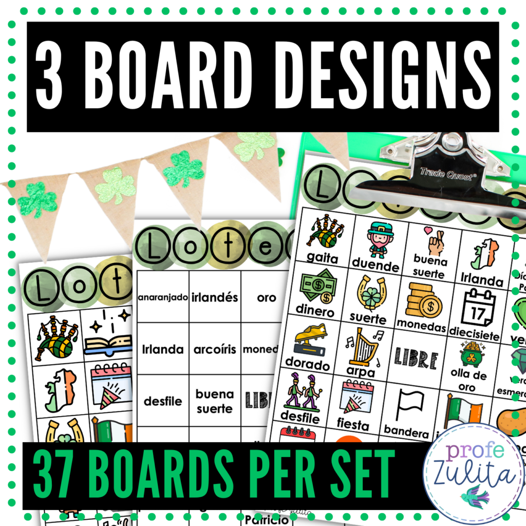 Spanish St. Patrick's Day Lotería Game Día de San Patricio Activity ...