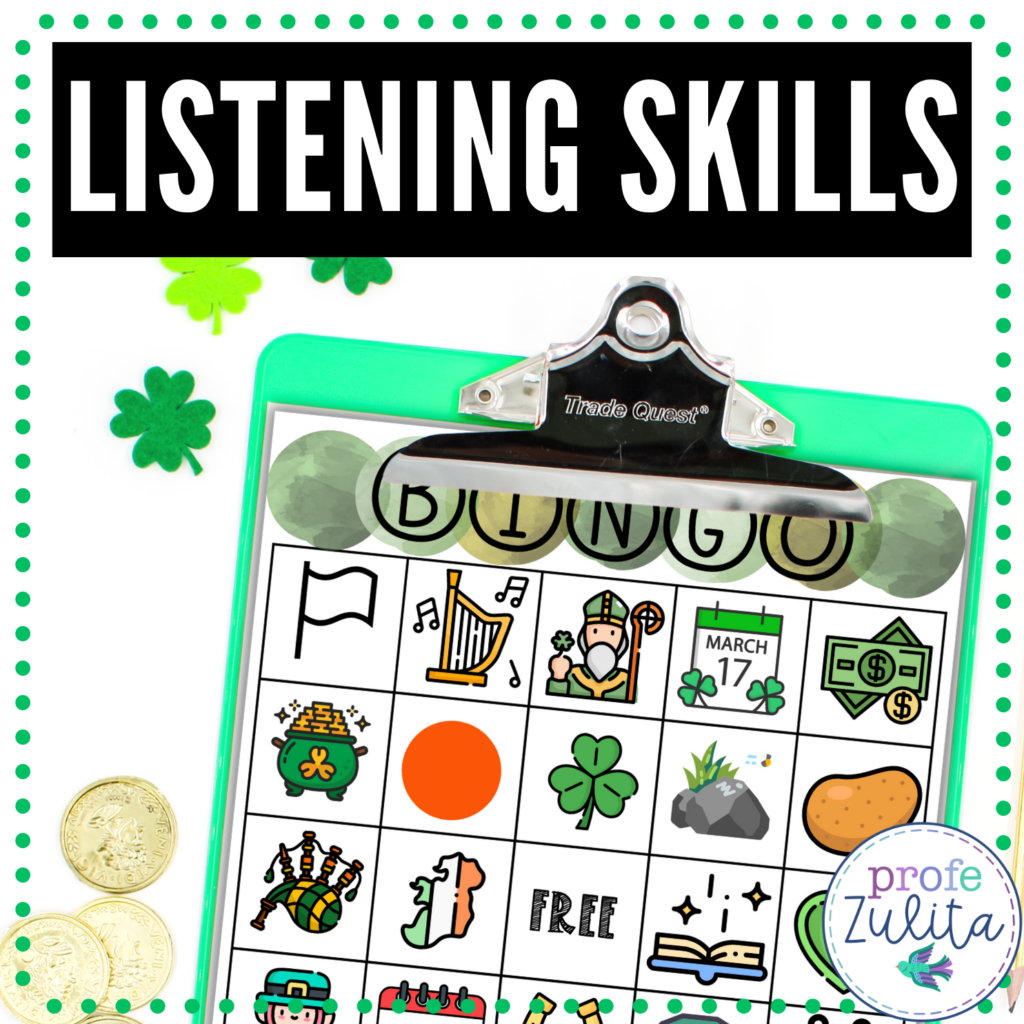 St. Patrick's Day Vocabulary BINGO Game in English / Newcomers | Made ...
