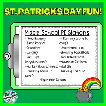 St.Patrick's Day Middle School PE Stations | Made By Teachers