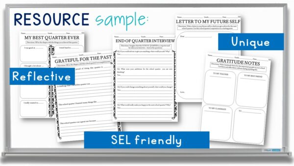 End of Quarter Activities - Student Reflection and Introspection ...