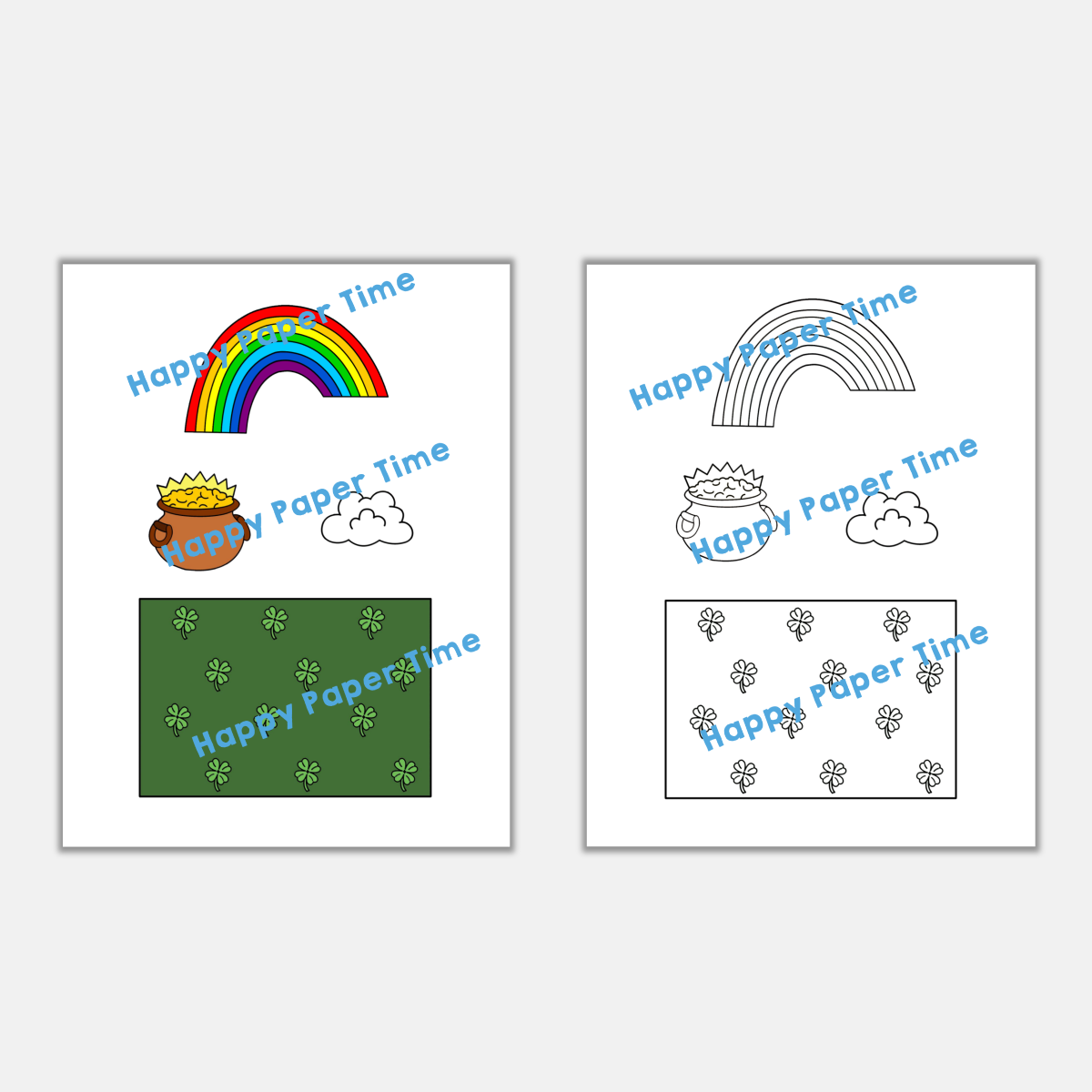 Pot of Gold Rainbow toilet paper craft Printable St. Patrick’s Day ...