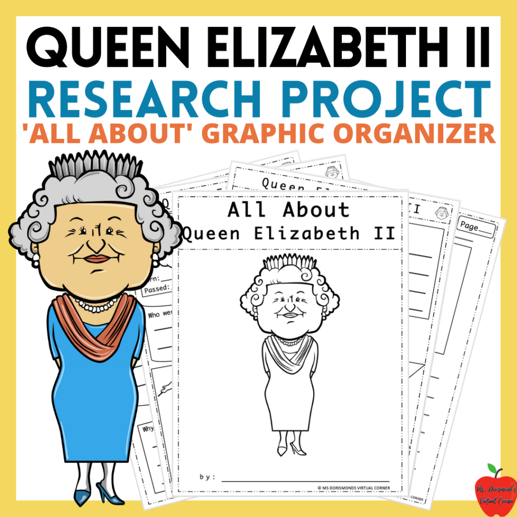 Queen Elizabeth II All-About Research Project Graphic Organizer ...