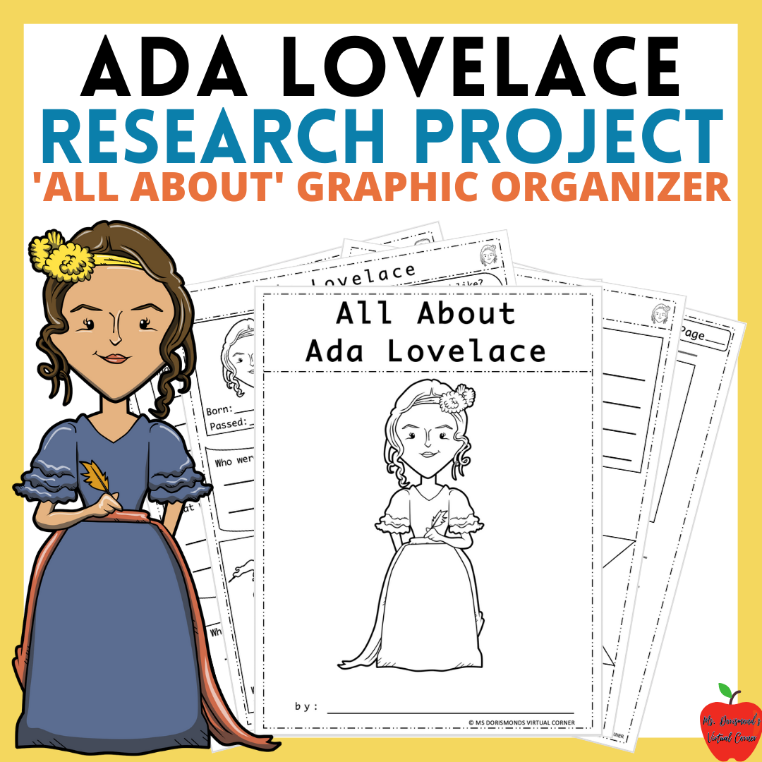 Ada Lovelace All-About Research Project Graphic Organizer | Biography ...