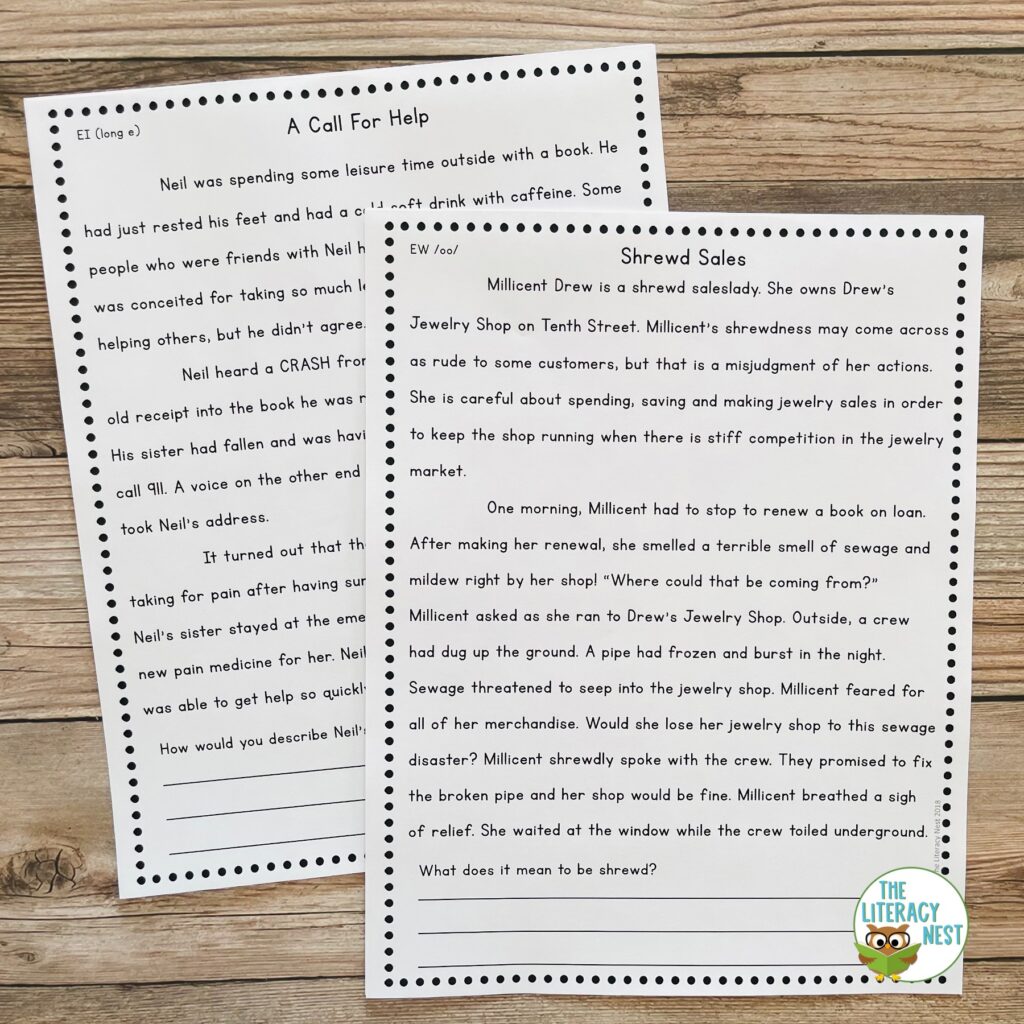 Decodable Passages for Advanced Orton-Gillingham Lessons Level 4 | Made ...