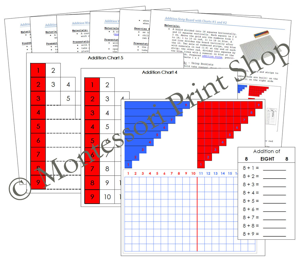 Montessori Addition Strip Board, Charts & Instructions | Made By Teachers