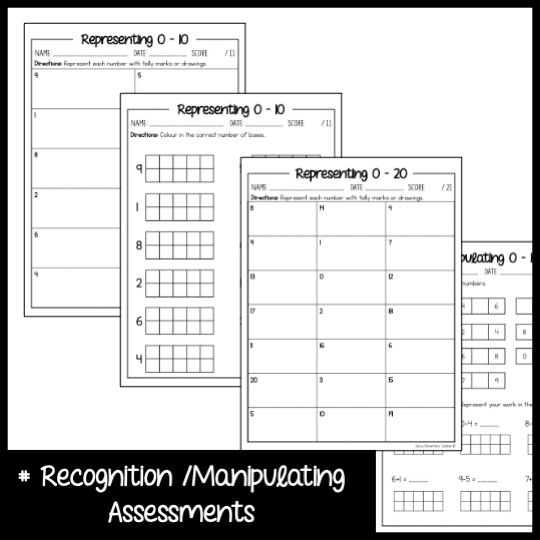 Number Recognition & Representation Assessment 0-10 & 0-20 Parent ...