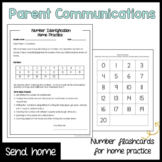 Number Recognition & Representation Assessment 0-10 & 0-20 Parent ...