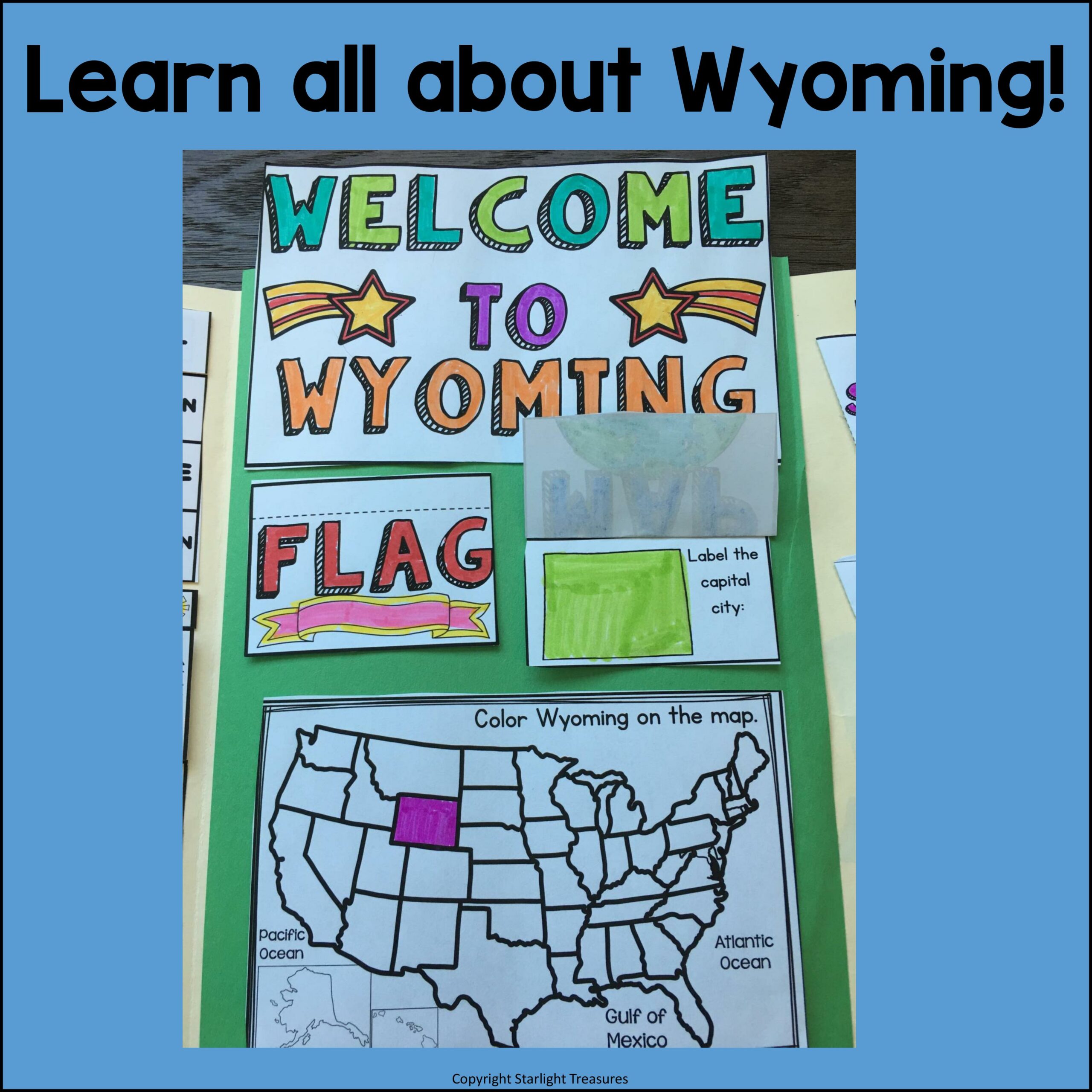 Wyoming Lapbook for Early Learners - A State Study | Made By Teachers