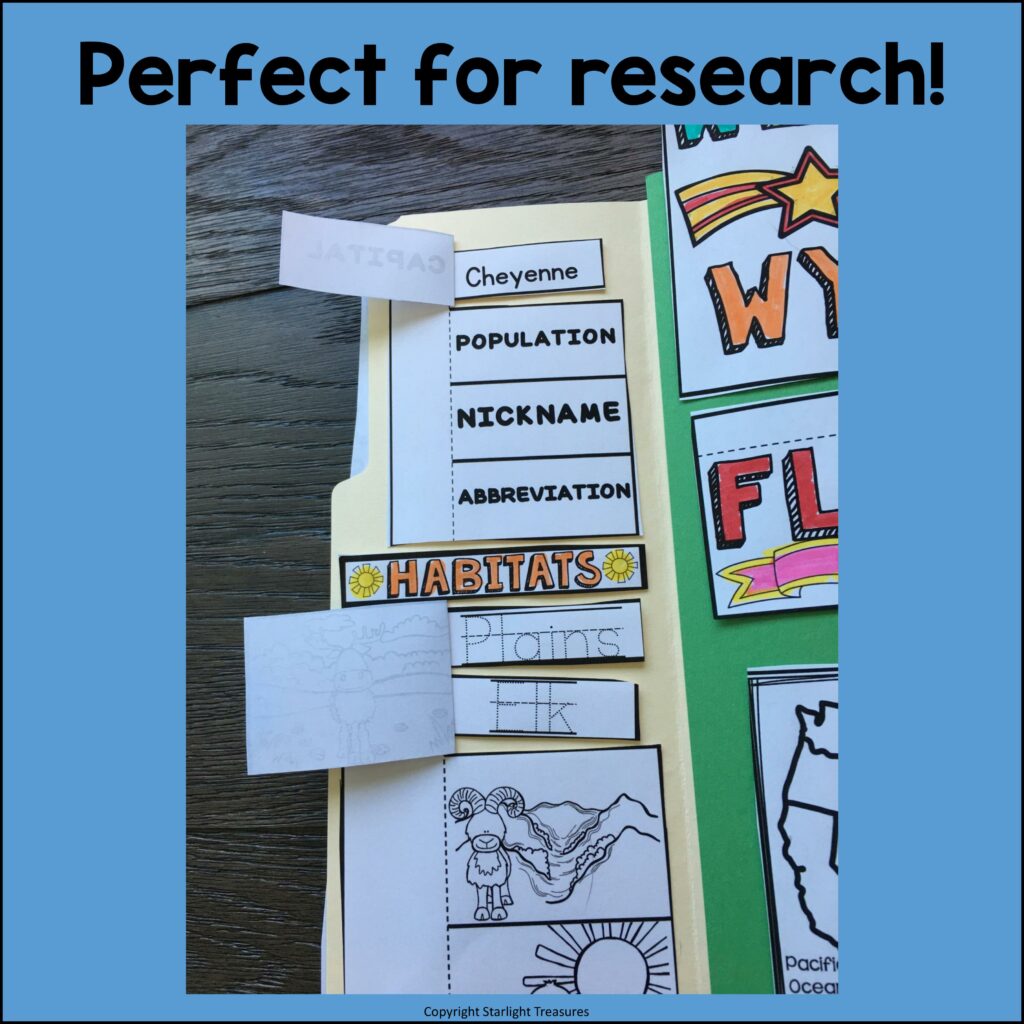 Wyoming Lapbook for Early Learners - A State Study | Made By Teachers