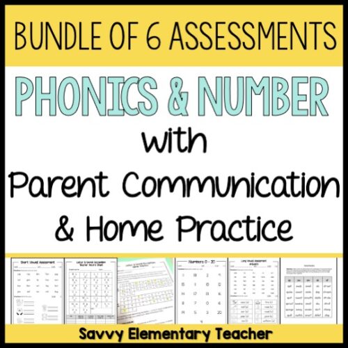 6 Quick Phonics & Number Assessments with Home Communication & Practice ...