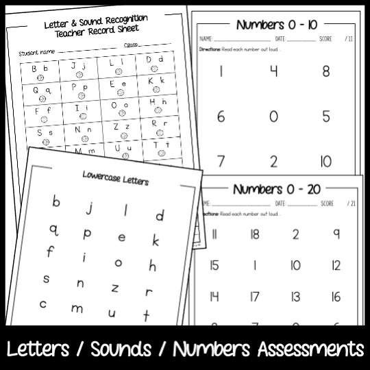 6 Quick Phonics & Number Assessments with Home Communication & Practice ...