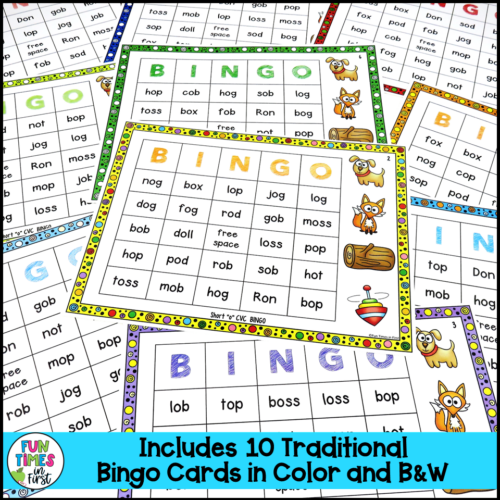 CVC Bingo Game | Short O Words | No Prep Phonics Games | Made By Teachers