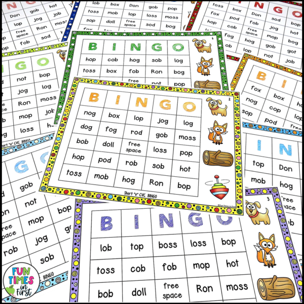 CVC Bingo Game | Short O Words | No Prep Phonics Games | Made By Teachers
