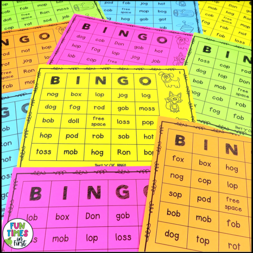 CVC Bingo Game | Short O Words | No Prep Phonics Games | Made By Teachers
