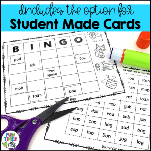 CVC Bingo Game | Short O Words | No Prep Phonics Games | Made By Teachers