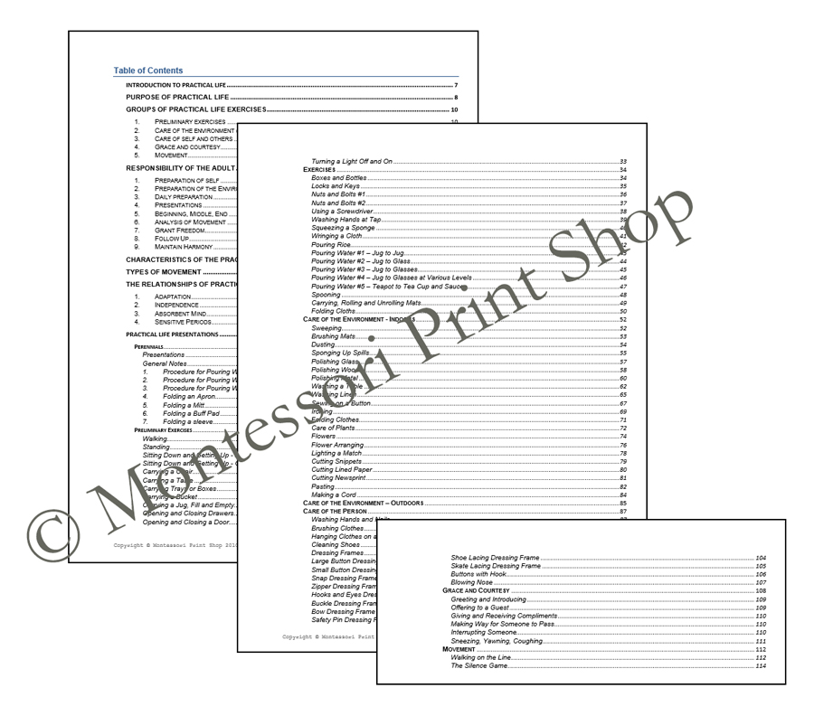 Primary Montessori Practical Life Teaching Manual | Made By Teachers