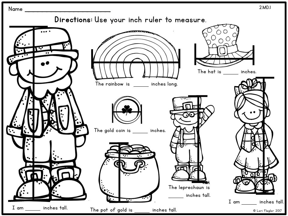 FREE- St. Patrick's Day Measuring In Inches | Made By Teachers