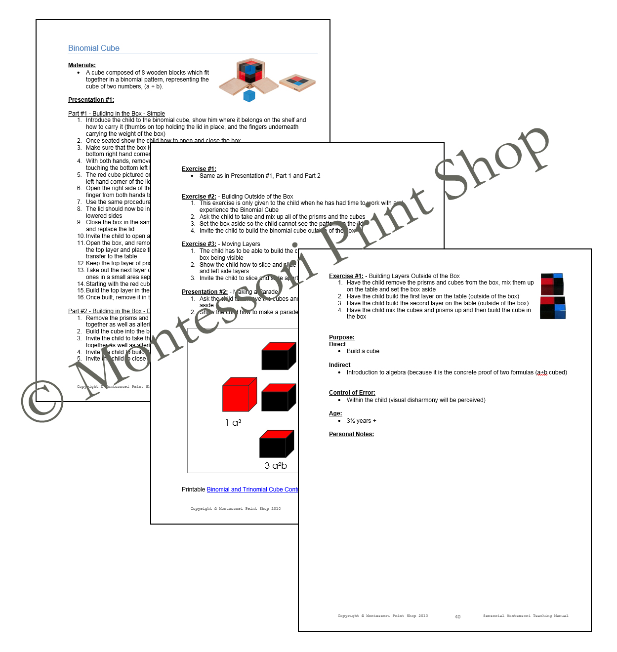 Primary Montessori Sensorial Teaching Manual | Made By Teachers