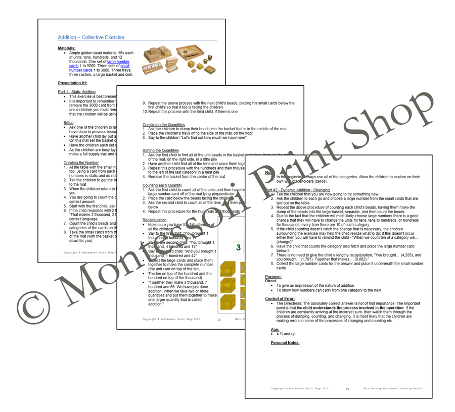 Primary Montessori Math Teaching Manual | Made By Teachers
