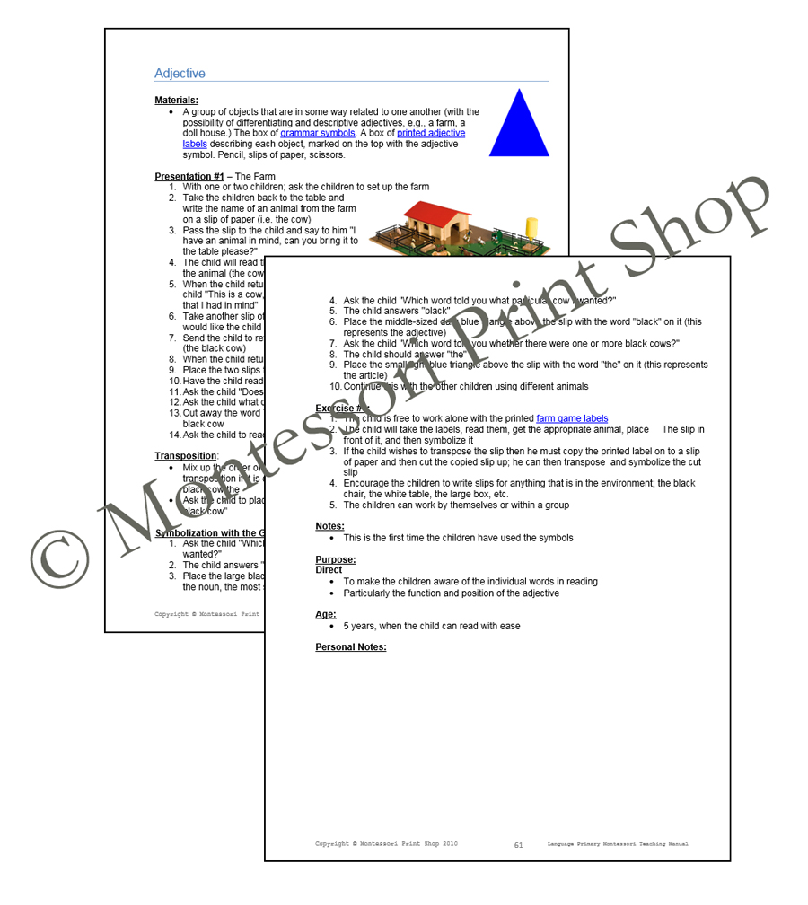 Primary Montessori Language Teaching Manual | Made By Teachers