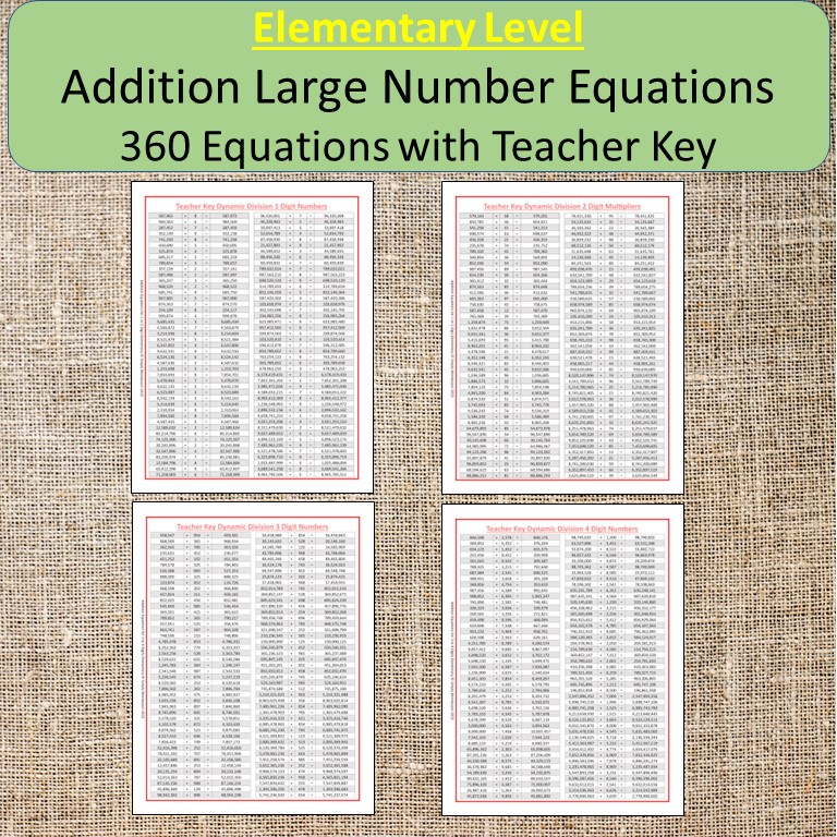 Addition Equations Montessori Math Elementary Homeschool | Made By Teachers