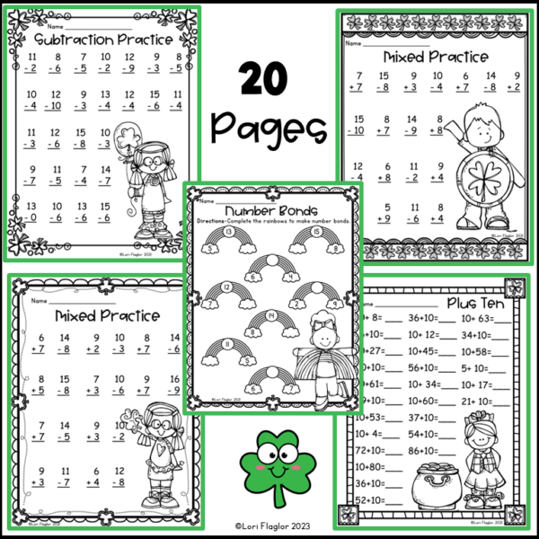 St. Patricks's Day Addition and Subtraction Worksheets | Made By Teachers