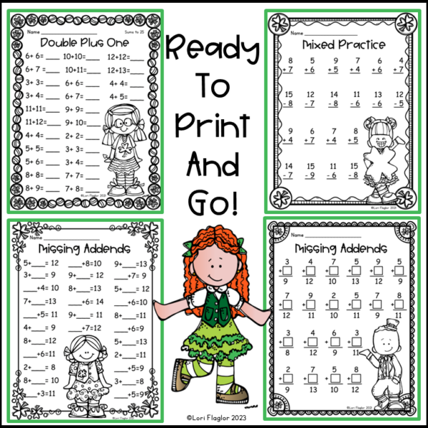St. Patricks's Day Addition and Subtraction Worksheets | Made By Teachers