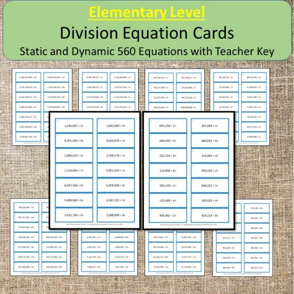 Division Equations Montessori Math Elementary Homeschool | Made By Teachers