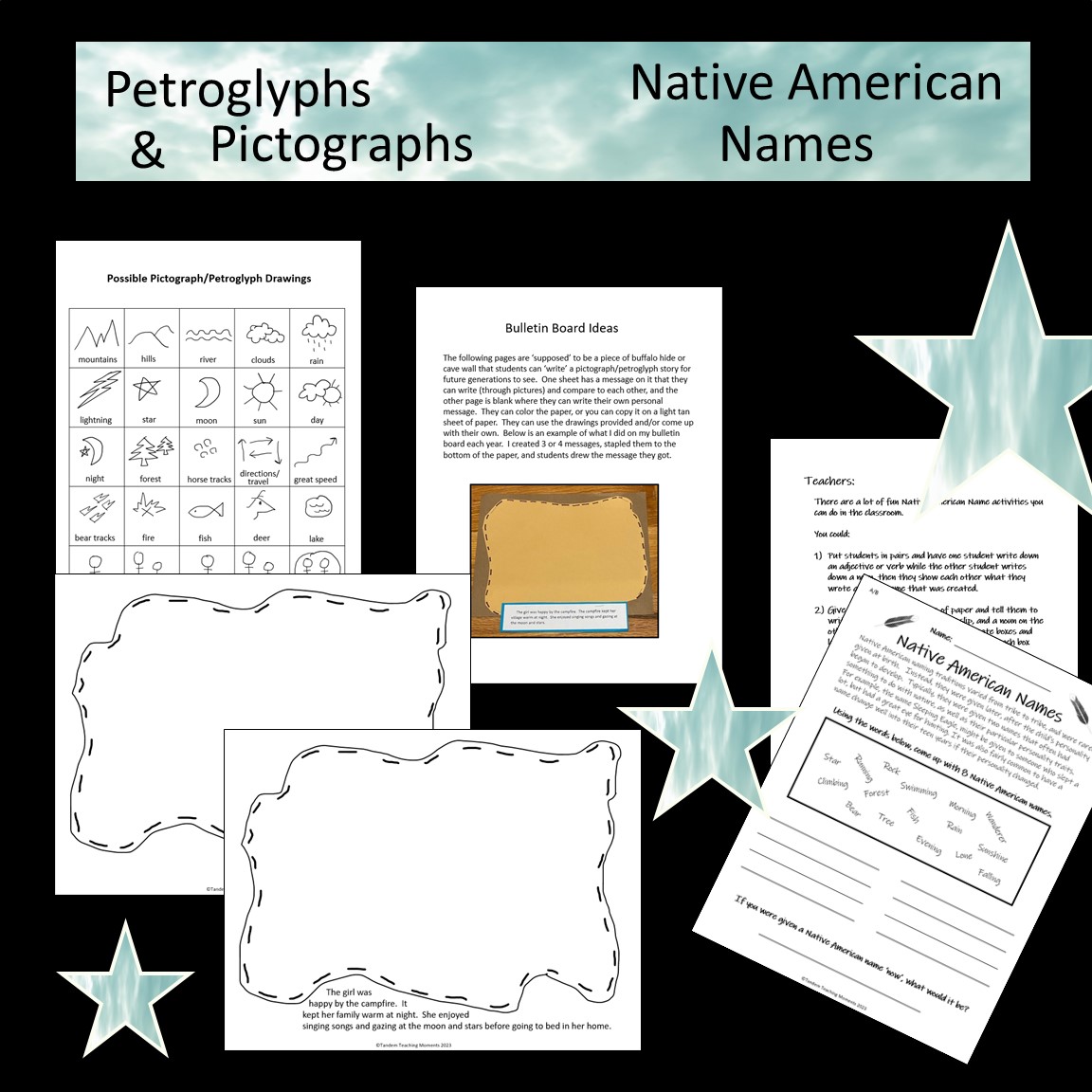 Native American Pictographs Worksheet