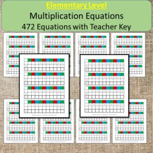 Multiplication Equations Montessori Math Elementary Homeschool | Made ...
