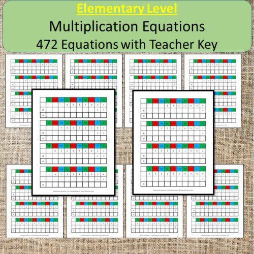 Multiplication Equations Montessori Math Elementary Homeschool | Made ...