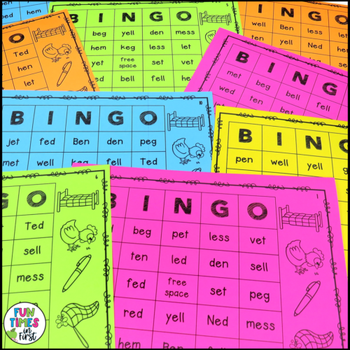 Short e CVC Short Vowel Game: No Prep Phonics Games - 1st Grade Phonics ...