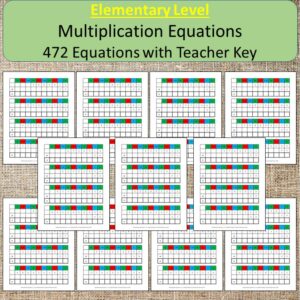 Multiplication Equations Montessori Math Elementary Homeschool | Made ...