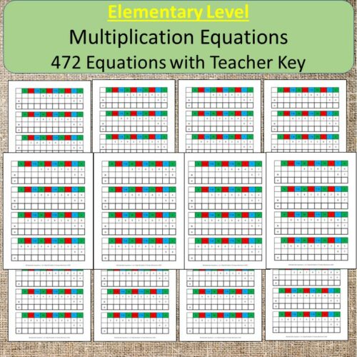 Multiplication Equations Montessori Math Elementary Homeschool | Made ...