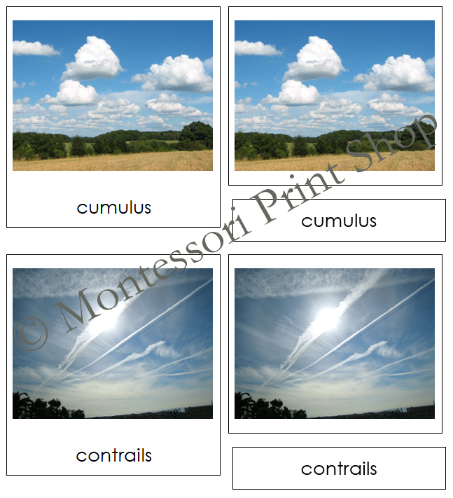 Types of Clouds 3-Part Cards - Montessori Nomenclature | Made By Teachers