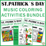 St. Patrick`s Day Music Coloring Activities Bundle | Made By Teachers