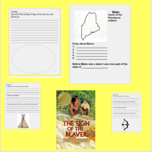 Sign of the Beaver Reading Comprehension & Activity Packet | Made By ...
