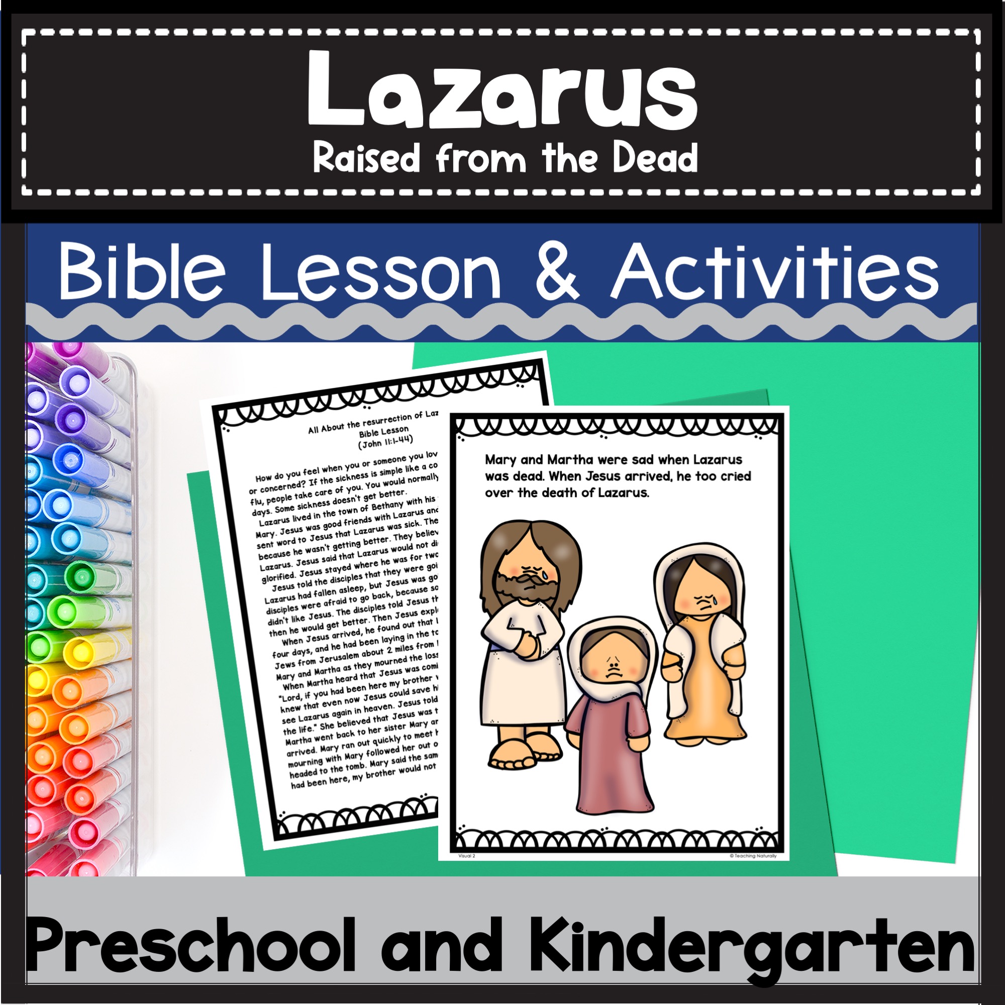 Resurrection of Lazarus Bible Lesson and Activities for Kids | Made By ...